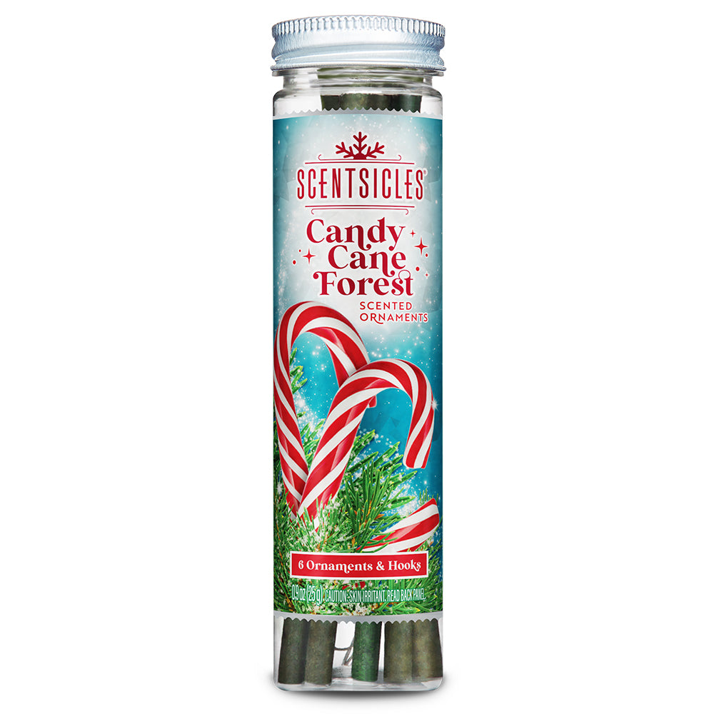 Scentsicles Scented Ornament Sticks, Candy Cane Forest, 6ct Bottle