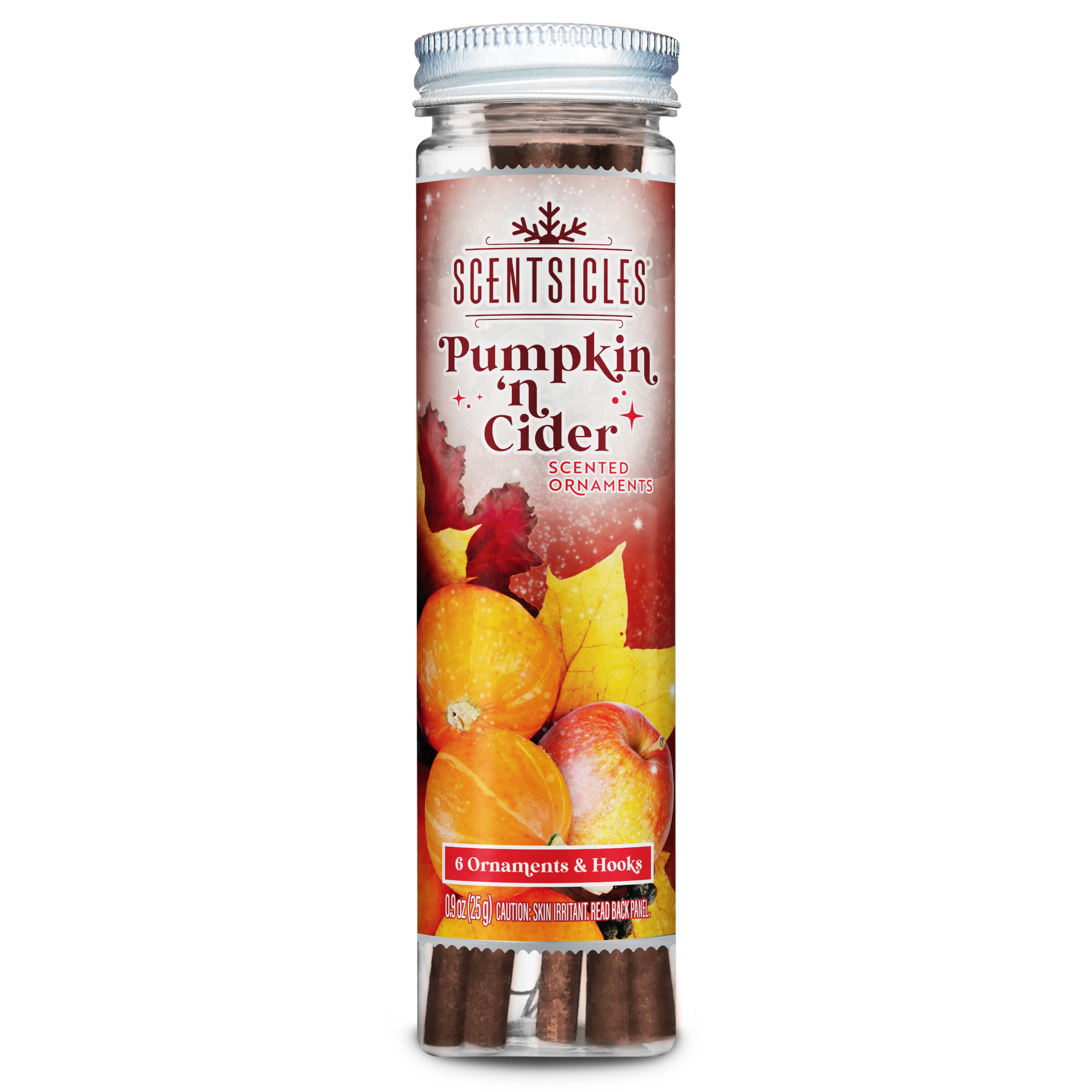 Scentsicles Scented Ornament Sticks, Pumpkin 'n Cider, 6ct Bottle